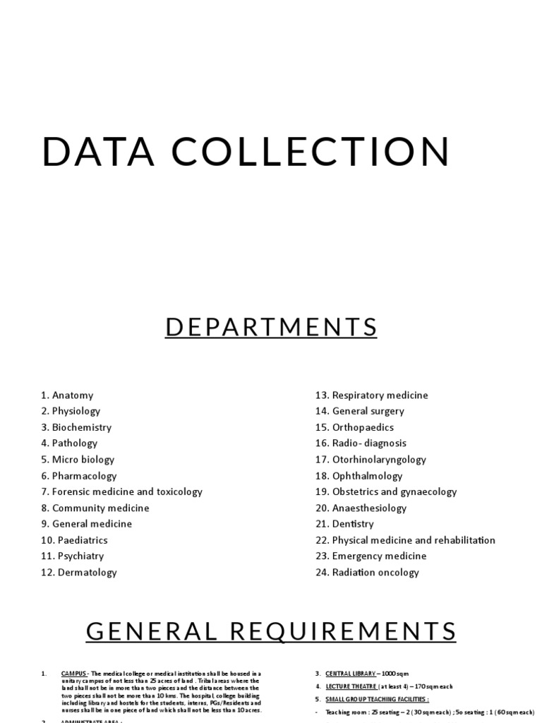 Data Collection | PDF | Medicine | Medical School