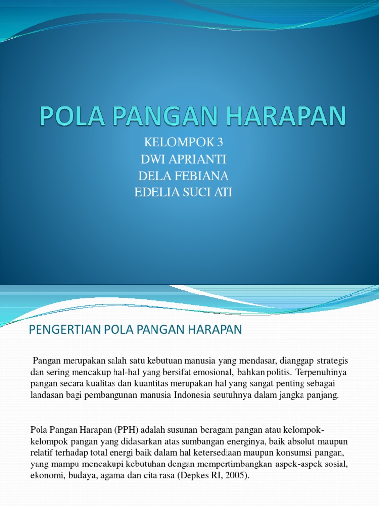 Pola Pangan Harapan - 1 | PDF