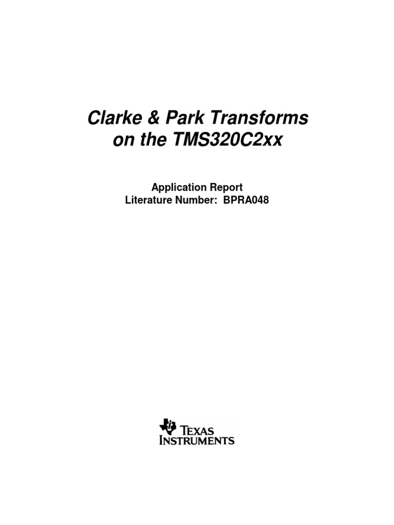 Clarke Transformations | PDF | Electric Motor | Electrical Engineering