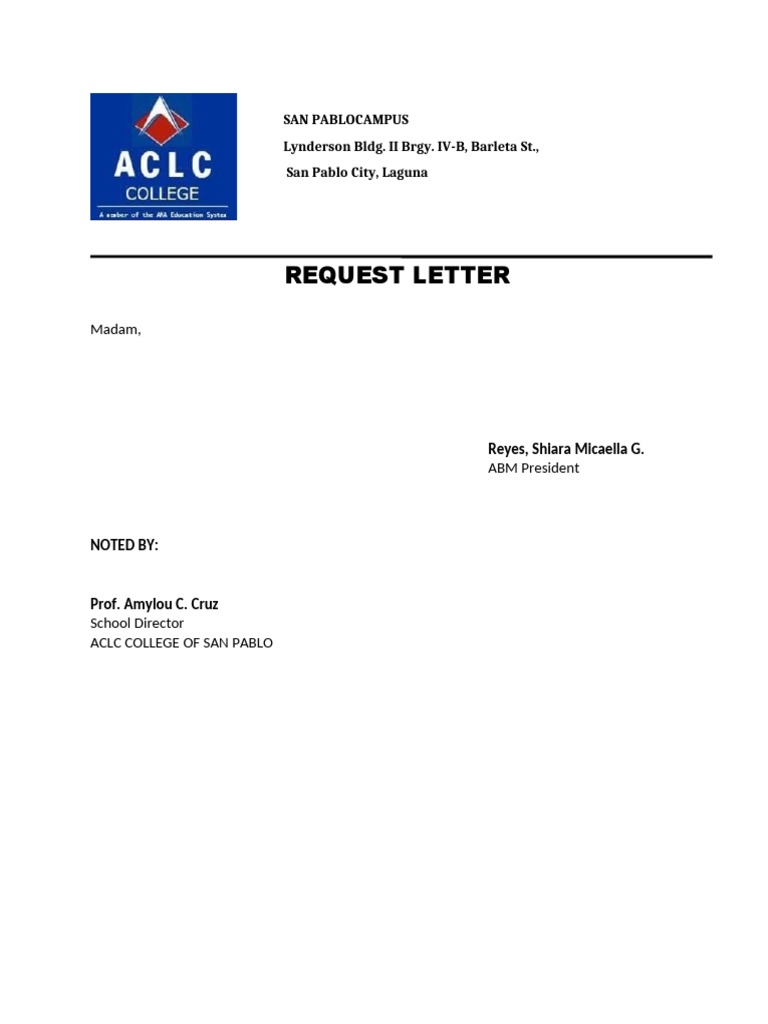 Request Letter | PDF