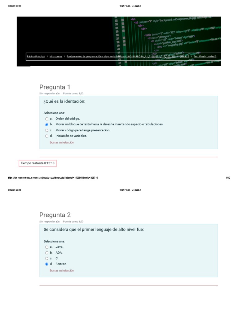 Test Final - Unidad 3 | PDF | Software | Ingeniería de software
