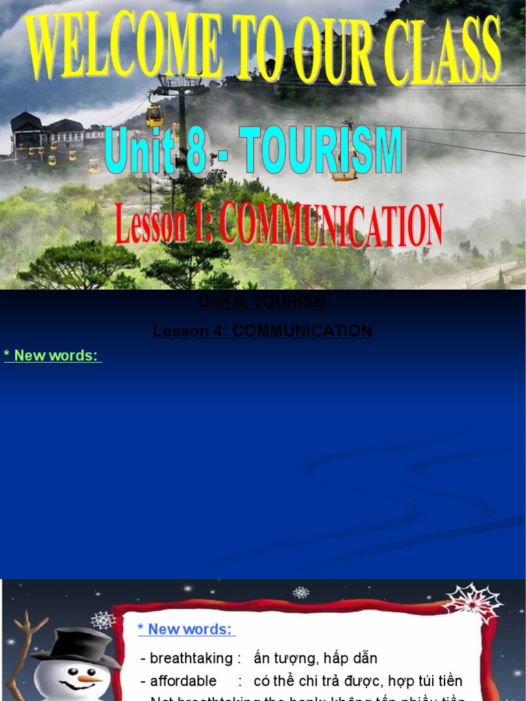 Unit 8 Tourism Lesson 4 Communication | PDF
