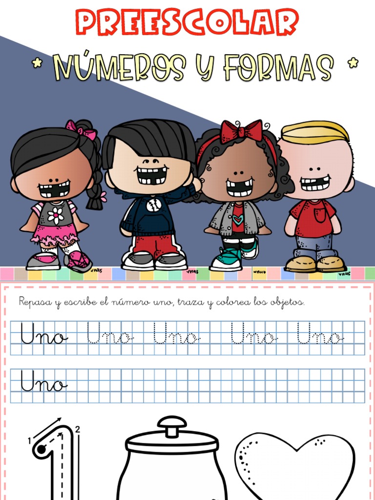 Cuadernillo Parte 1 Numeros y Formas | PDF | Color