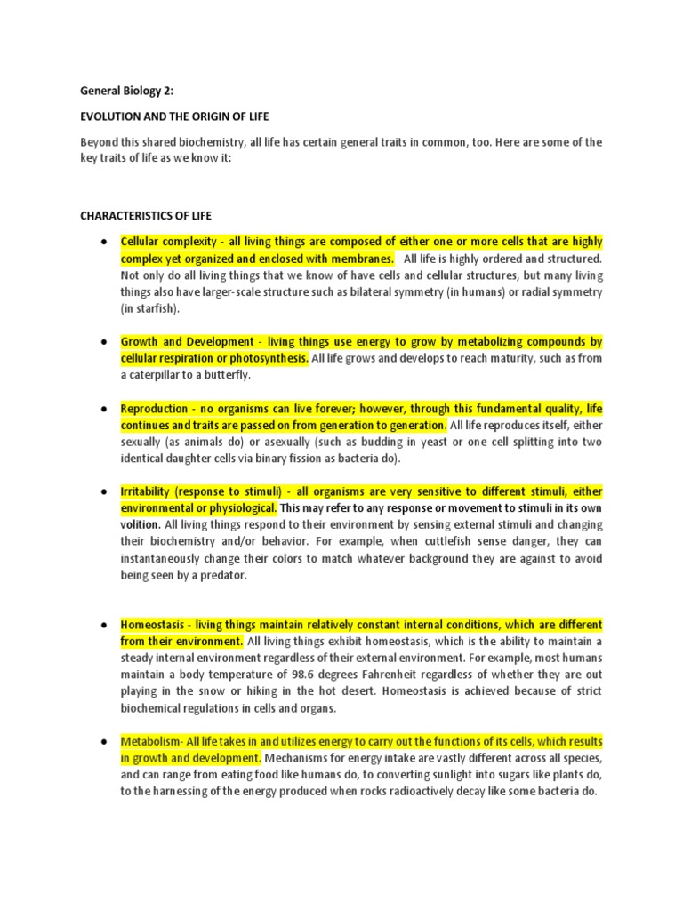 Gen Bio 2 Pdf Life Geologic Time Scale