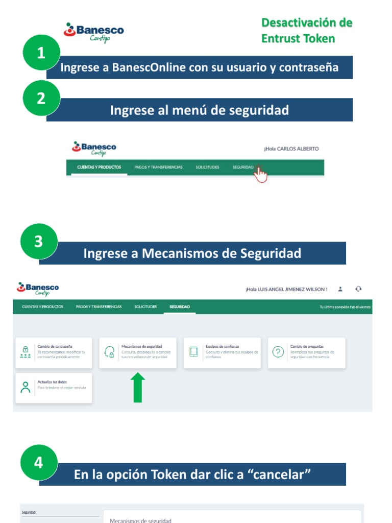 Desactivación de Token Entrust | PDF