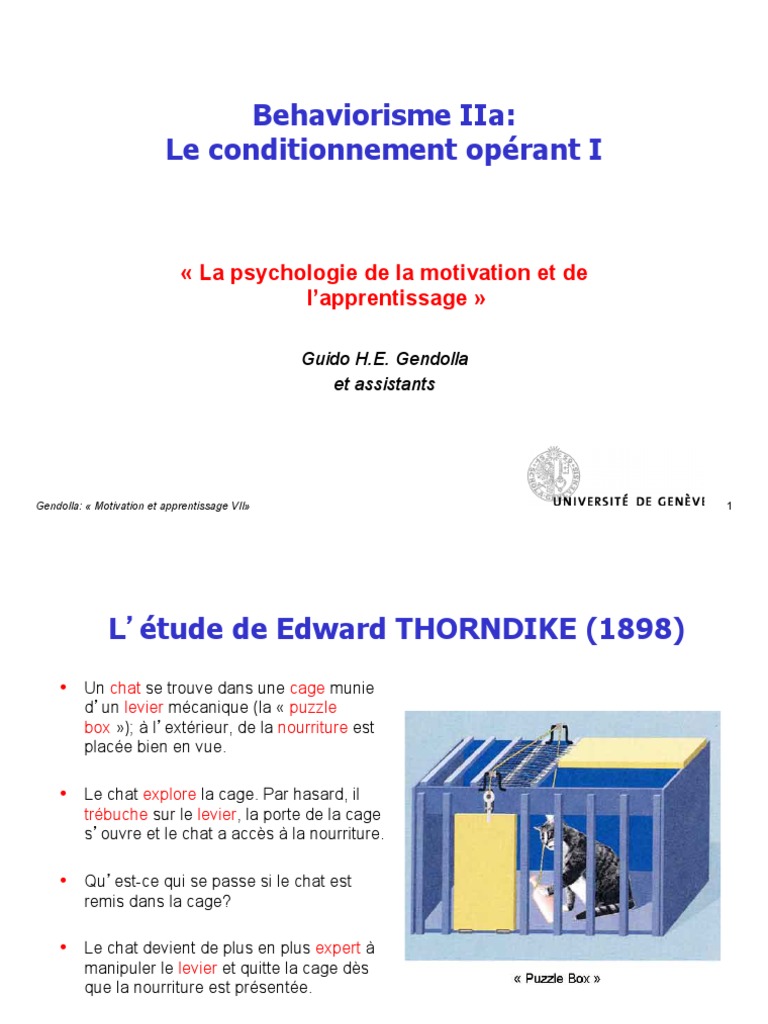 7 Behaviorisme IIa | PDF | Béhaviorisme | Comportement