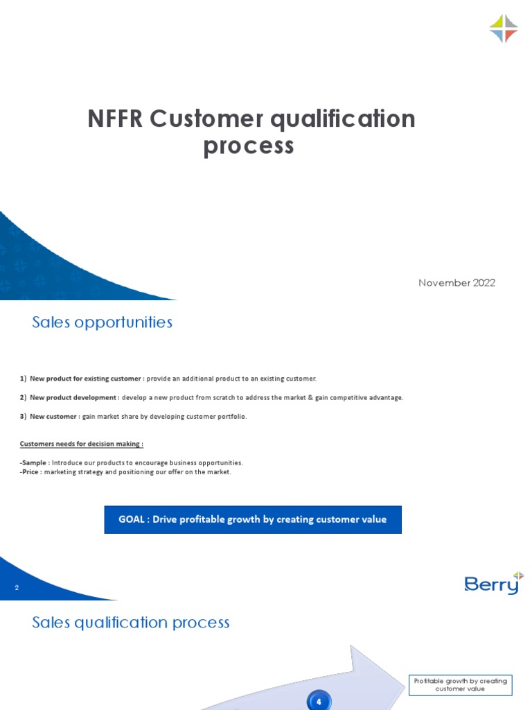 Customer Qualification Process - November 2022 - v1 | PDF | Sales ...