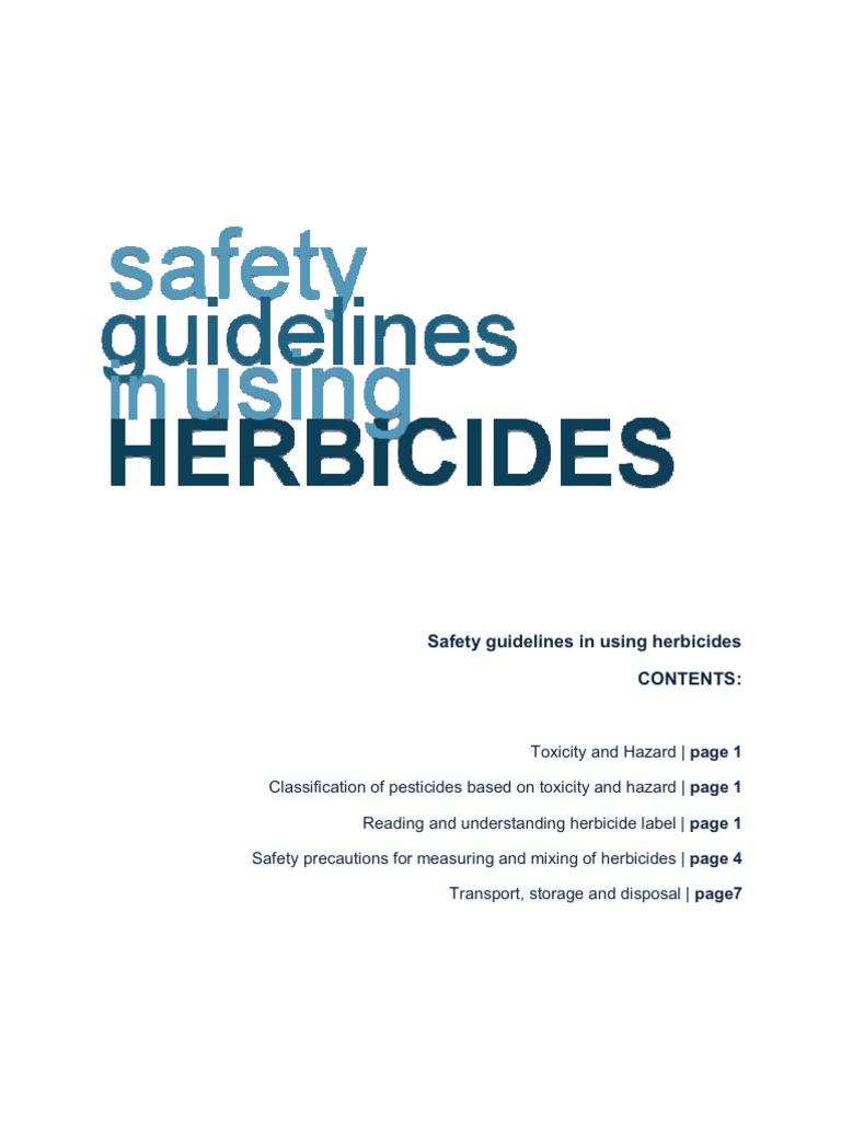 Herbicide Usage and Safety Guidelines | PDF | Toxicity | Herbicide