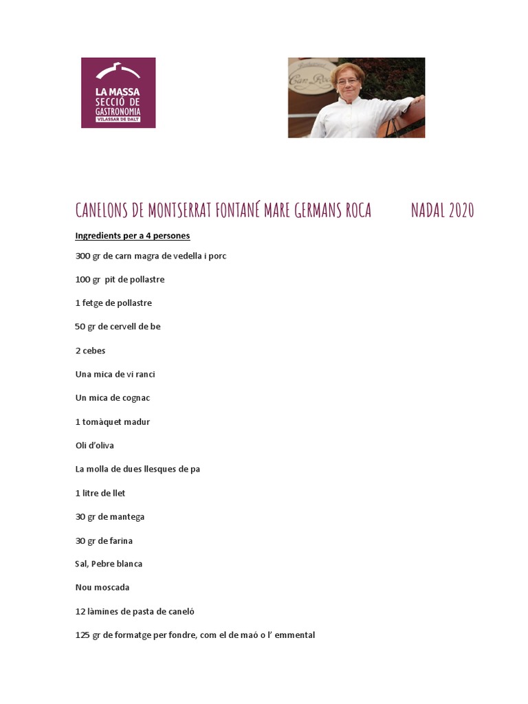 Canelons de Montserrat Fontane Mare Germans Roca Documents de Google | PDF