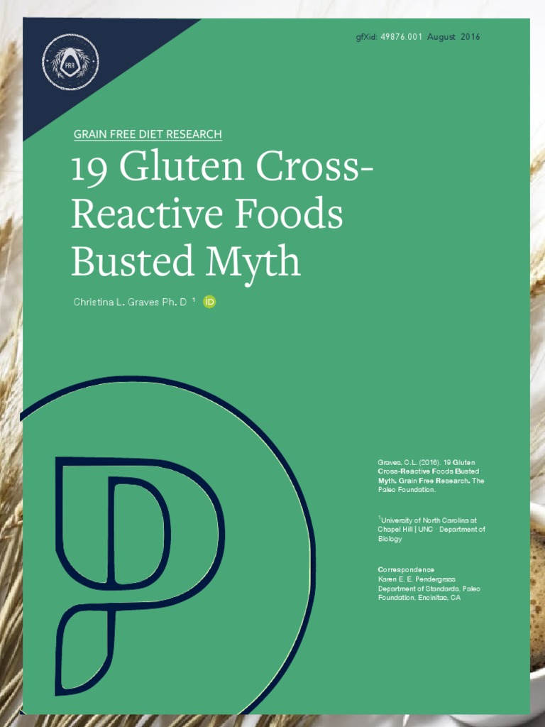 19 Gluten Cross-Reactive Foods Busted Myth | PDF | Gluten | Coeliac Disease