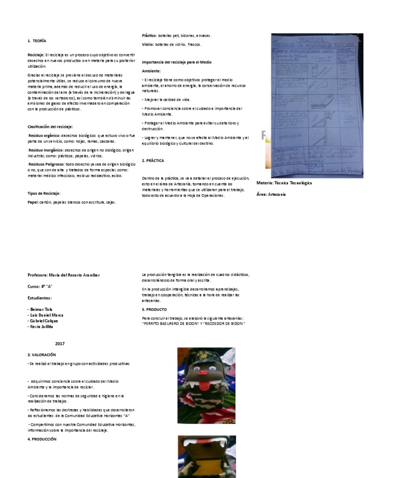Triptico Reciclaje | Descargar gratis PDF | Reciclaje | Residuos Triptico Reciclaje | Descargar gratis PDF | Reciclaje | Residuos