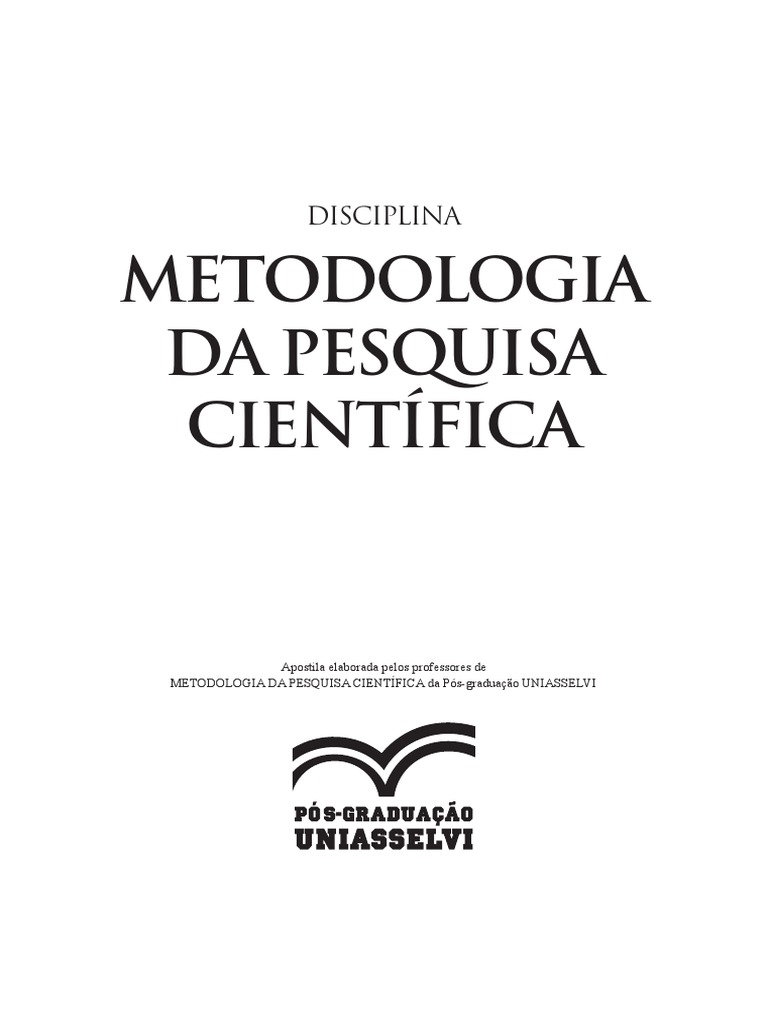 Metodologia Da Pesquisa Cientifica Disci Pdf Conhecimento Science