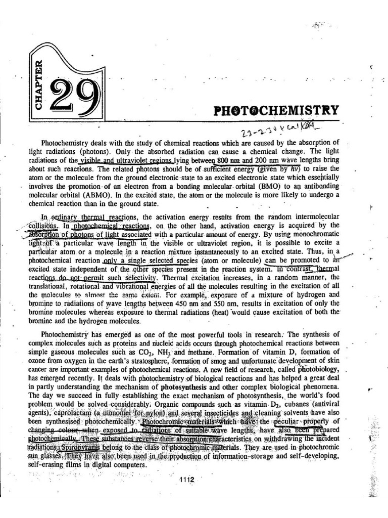 Photochemistry Book | PDF