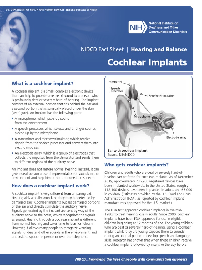 Cochlear-Implants Brochure 2 | PDF | Hearing Loss | Hearing Aid