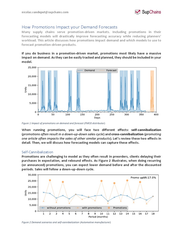 SupChains - Promotions and Forecasting Self and Cross Cannibalization | PDF | Forecasting ...