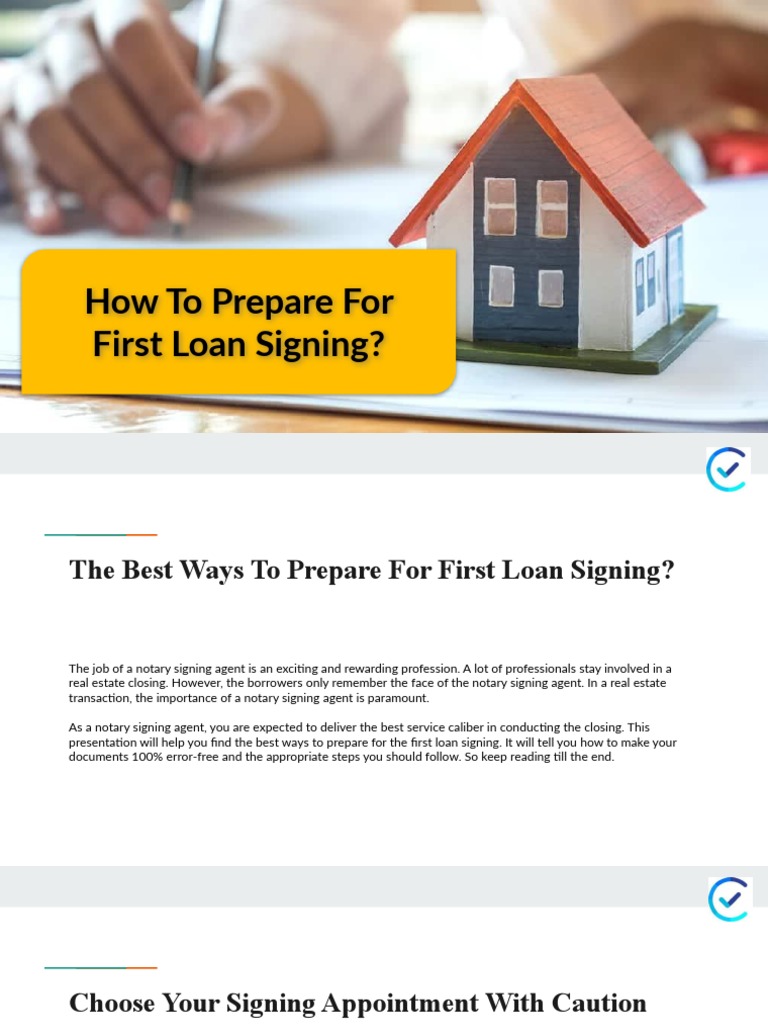 How To Prepare For First Loan Signing | PDF | Loans | Computing