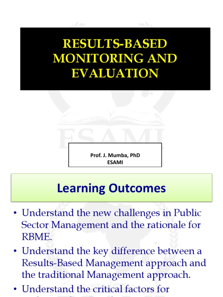 Results-Based M&e | PDF | Evaluation | Business
