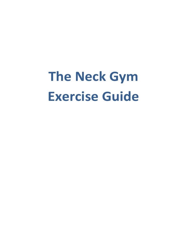 Neck Strengthening Exercise Guide | PDF | Shoulder | Strength Training