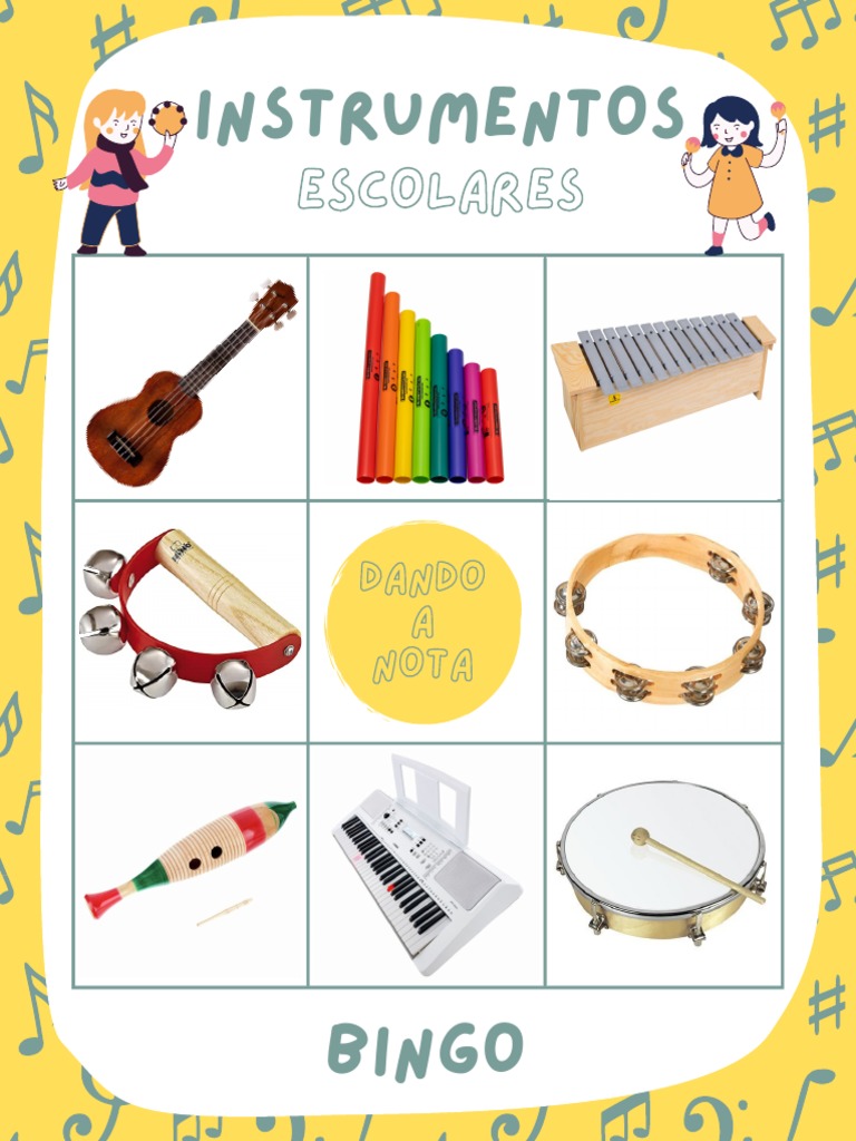 Bingo Instrumentos Escolares Dandoanota | PDF