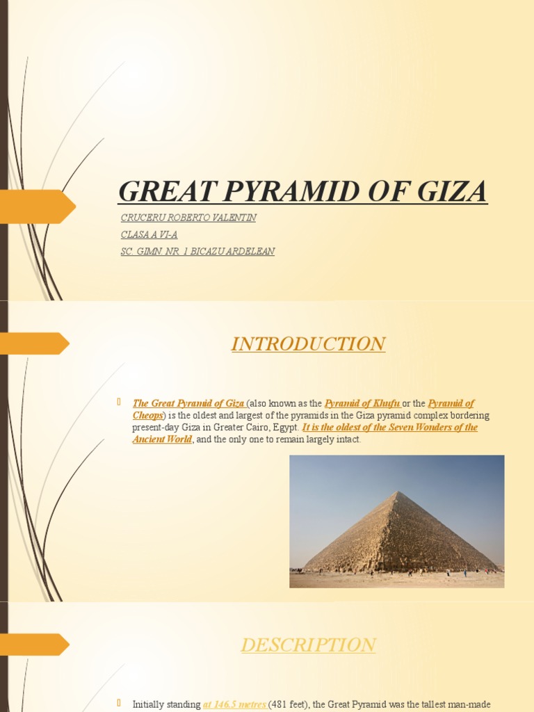 Overview of the Great Pyramid of Giza | PDF | Egyptian Pyramids ...