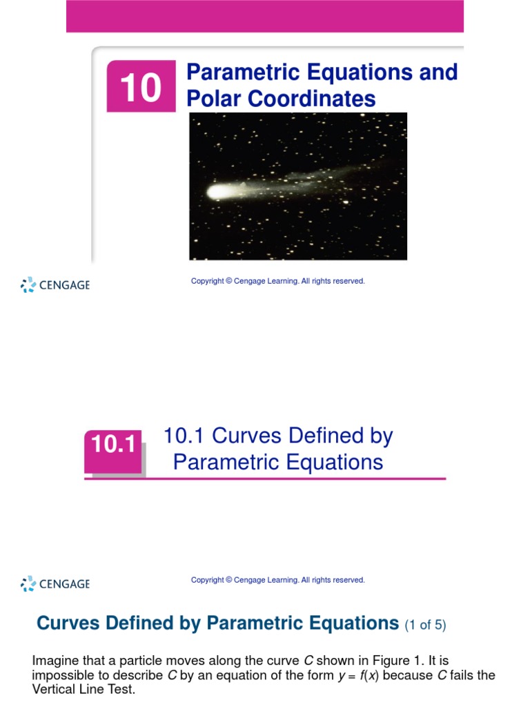Stewart Calc 10.1 | PDF | Equations | Curve