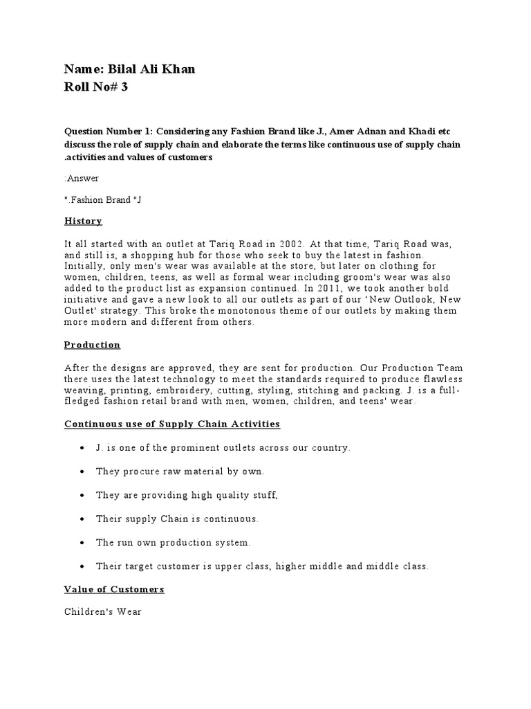 Assignment (BILAL) | PDF | Fashion | Perfume