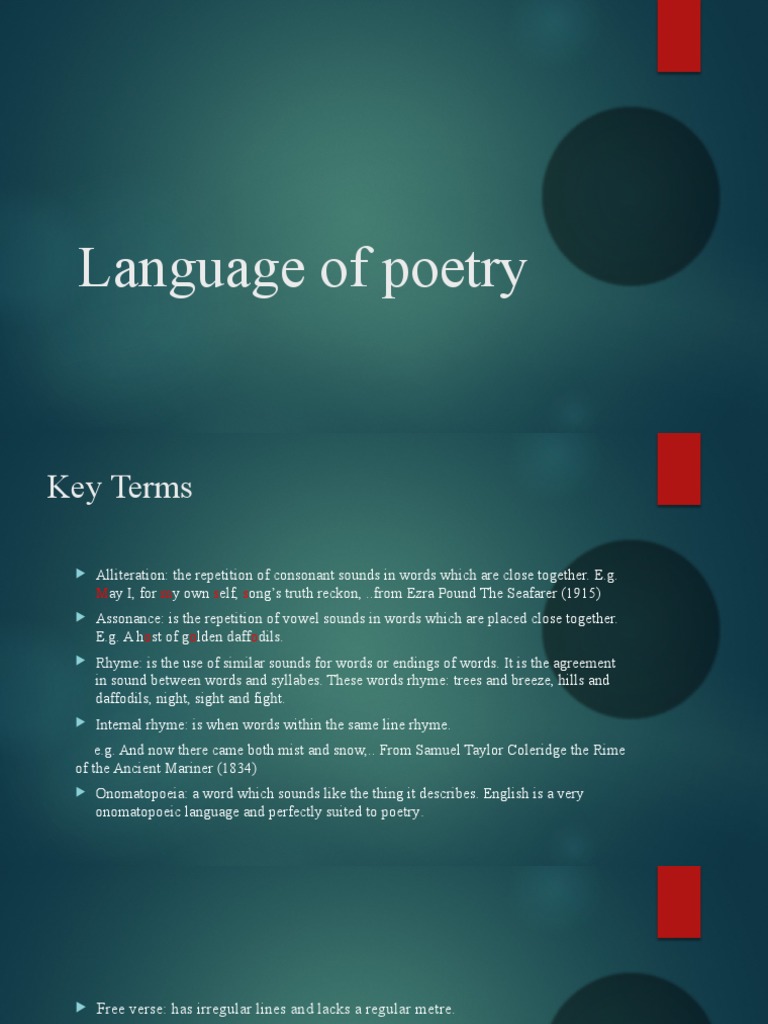 Key Terms in Poetry Analysis | PDF | Poetry | Sonnets