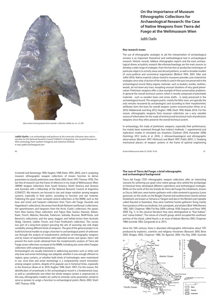 On The Importance of Museum Ethnographic Collections For Archaeological ...