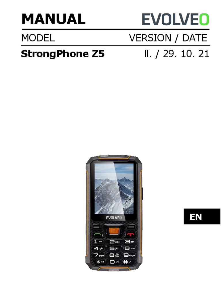 Evolveo Strongphone z5 Detailed Manual en | PDF | Bluetooth | Personal Identification Number