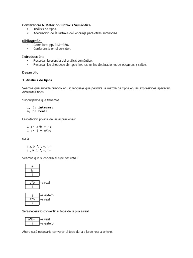 Relación Sintáxis Semántica | PDF | Lenguaje de programación | Informática