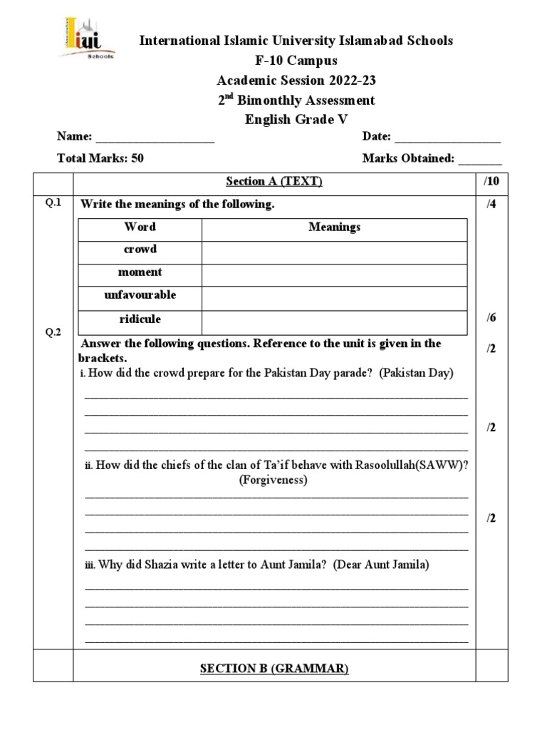English Grade V 2nd Bimonthly | PDF | Cognitive Science | Linguistic Typology