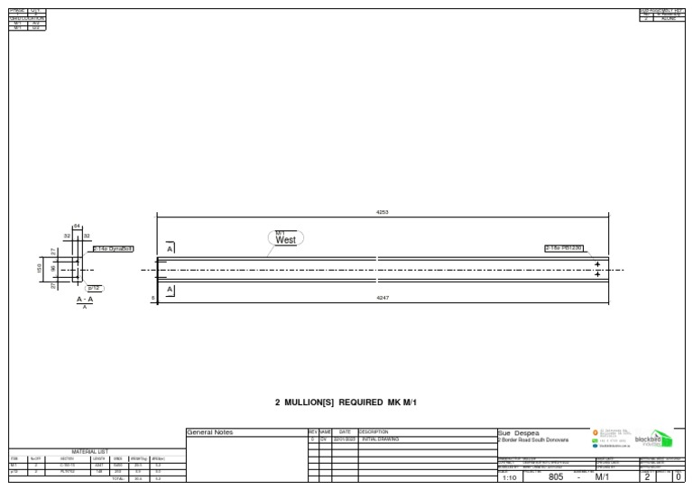 Mullion Assem DWG | PDF