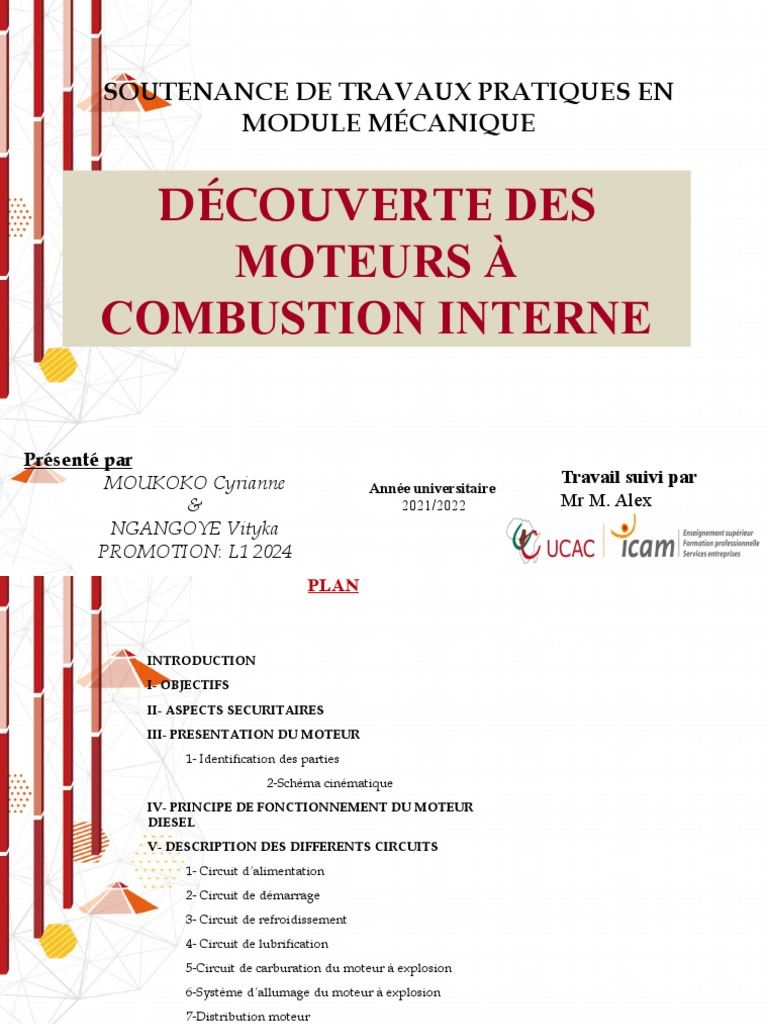 Rapport TP Mecanique Moteur NGANGOYE & MOUKOKO | PDF | Moteurs | Moteur diesel