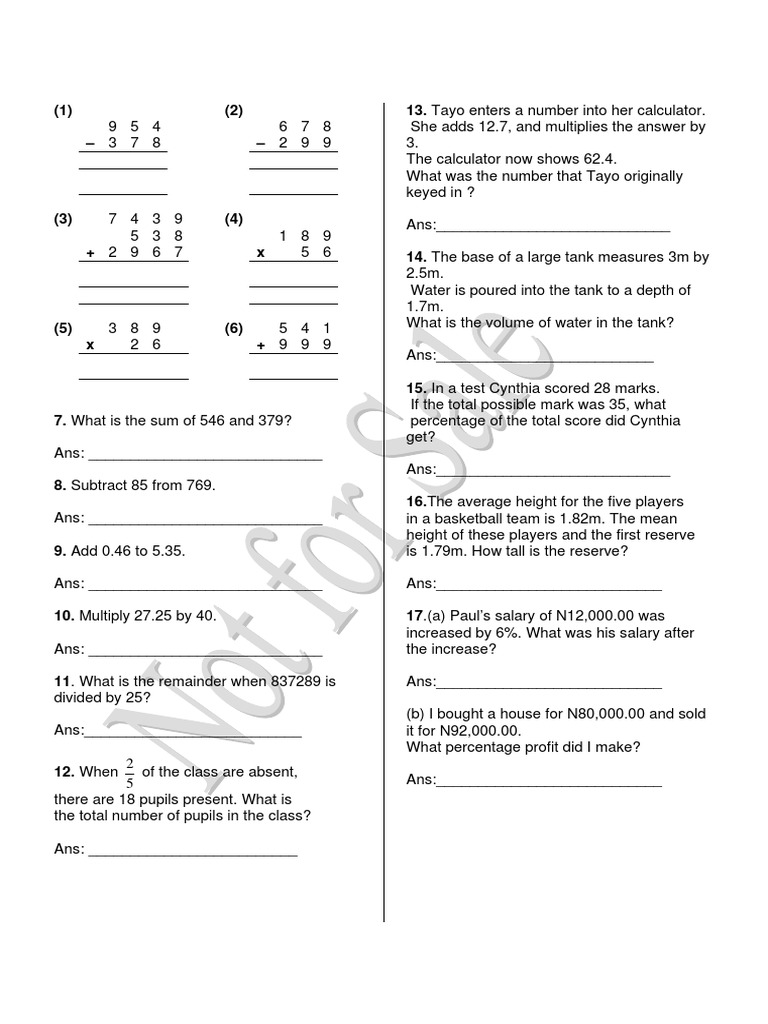 Math 1 Pdf Area Mathematics