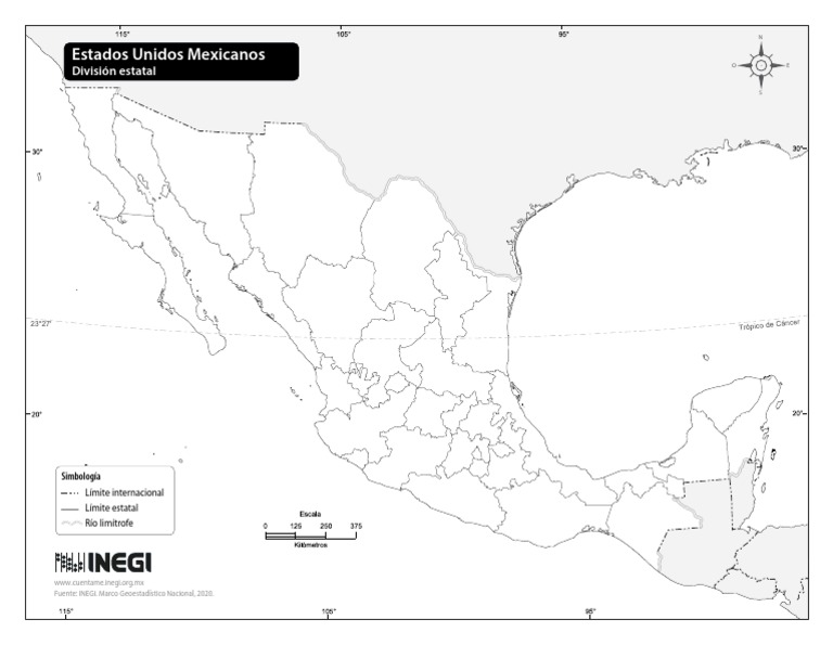 Mapa Mexico Sin Nombres | PDF