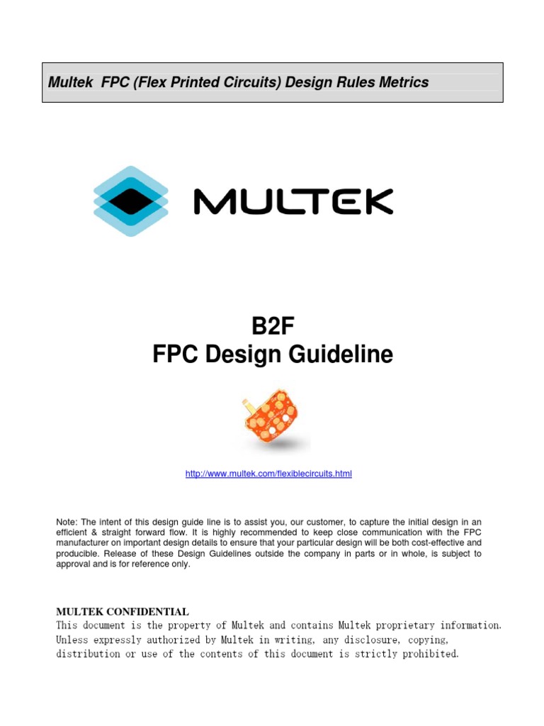 Multek FPC (Flex Printed Circuits) Design Rules Metrics | PDF | Printed ...