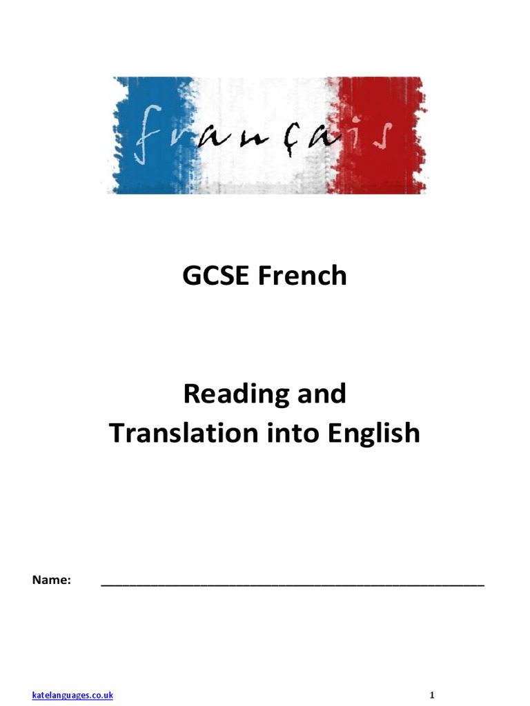 GCSE-translation and Reading Practice | PDF