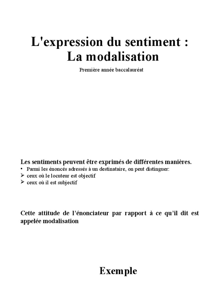 L'expression Du Sentiment POWER | PDF