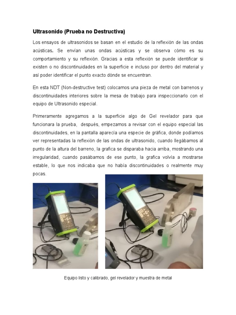 Ultrasonido NDT | PDF