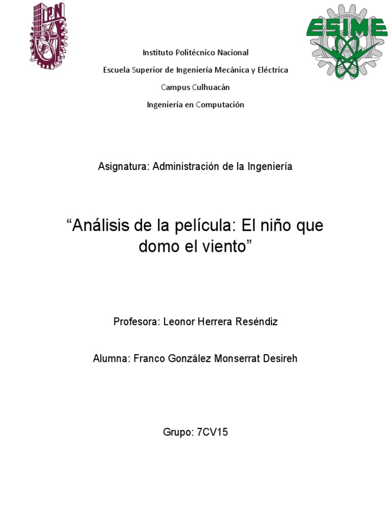 Análisis El Niño Que Domo El Viento | PDF | Ciencias de la Tierra