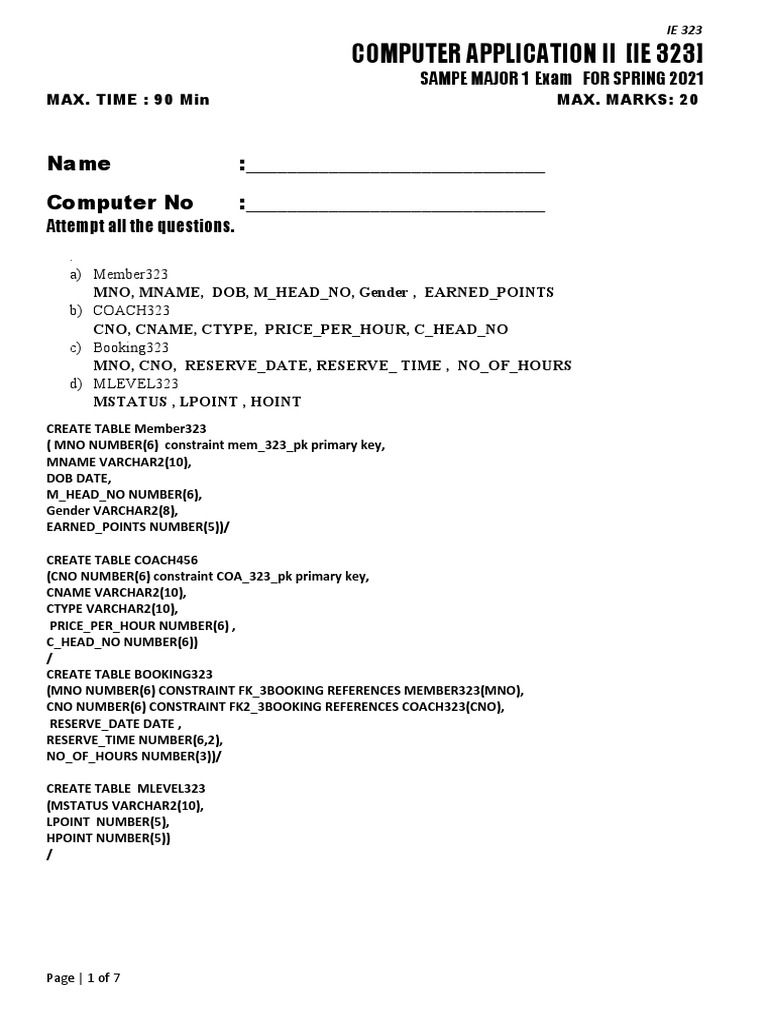 Ie323 Sample Major 1 Exam Solution | PDF | Data | Information Science