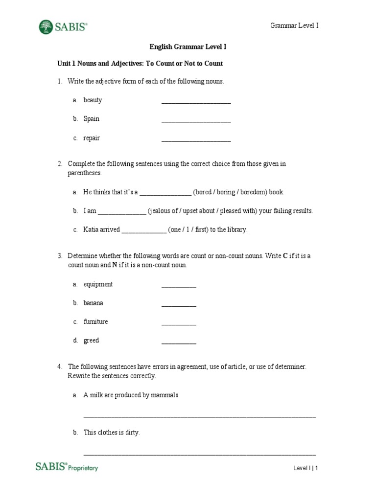 2223 Grade 7 English Grammar Course Questions | PDF | Verb | Adverb