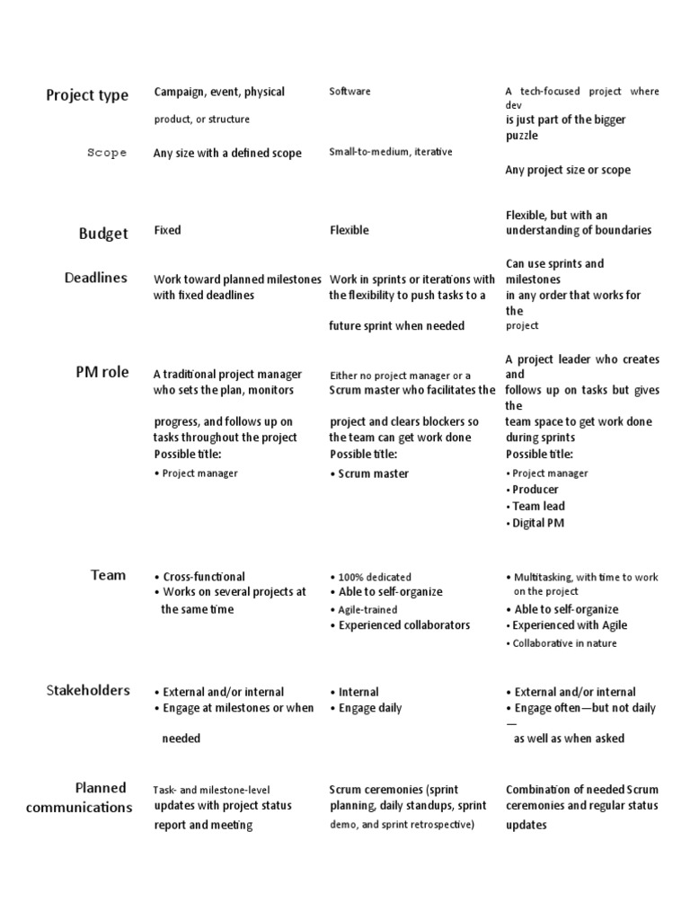Project Type | PDF | Scrum (Software Development) | Technology Development