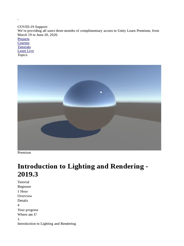Lighting and Rendering | PDF | Rendering (Computer Graphics) | Texture Mapping