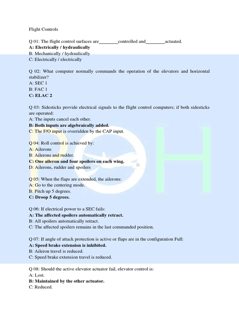 7 Flight Controls Answers | PDF | Flight Control Surfaces | Aircraft ...