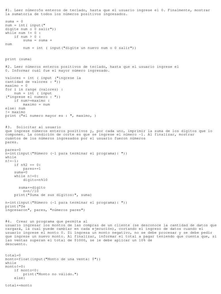 Ejercicios Practicos - Py | PDF | Informática | Ciencias de la Computación