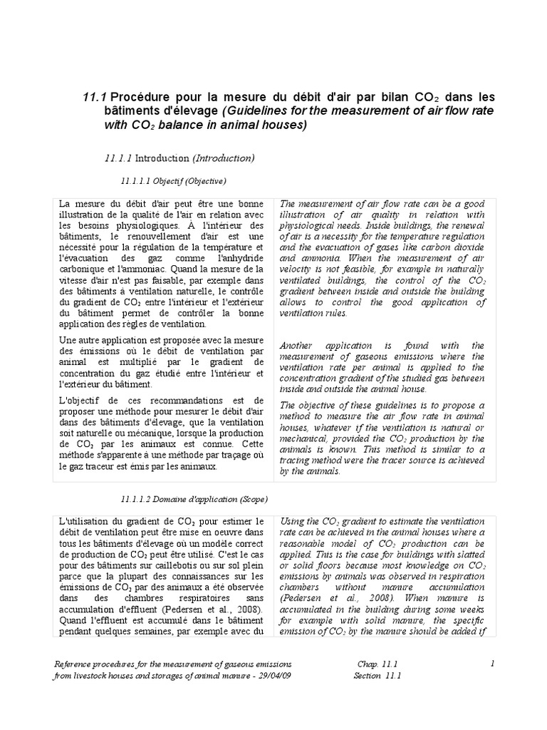 Procedure Debit Air Bilan C02 | PDF | Dioxyde de carbone | Atmosphère ...