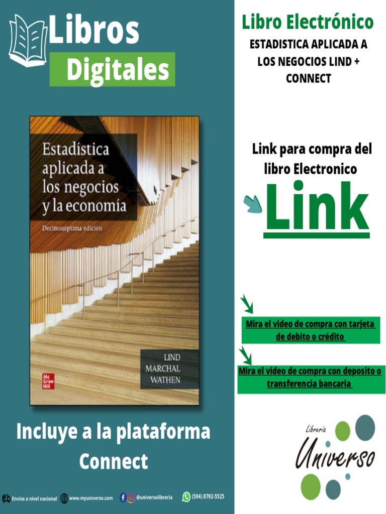 Libro Electrónico Estadistica Aplicada A Los Negocios Lind + Connect | PDF