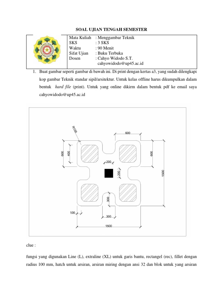 Soal Uts Menggambar Teknik | PDF