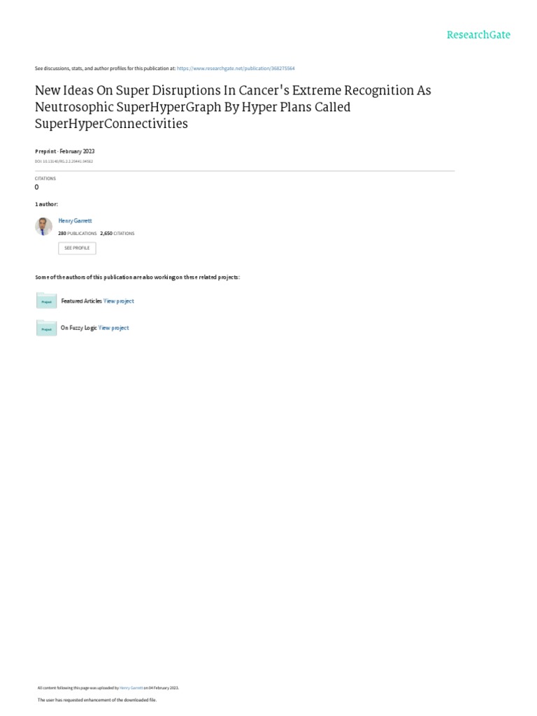 New Ideas On Super Disruptions in Cancer's Extreme Recognition As Neutrosophic SuperHyperGraph ...